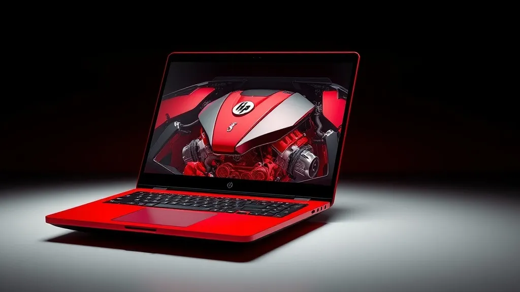 HP and Ferrari launch vivid red laptop with transparent engine