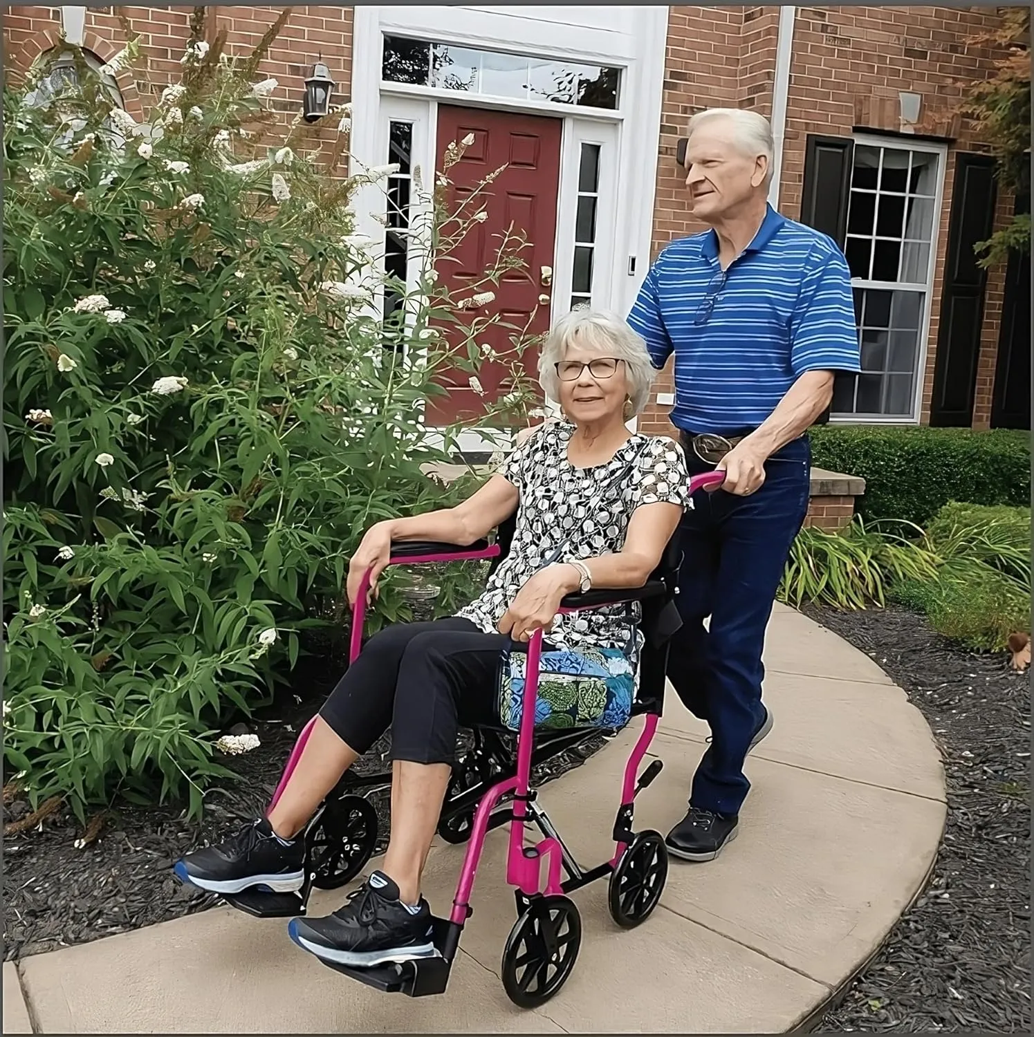 ProBasics Foldable Transport Chair | Lightweight & 19" Seat