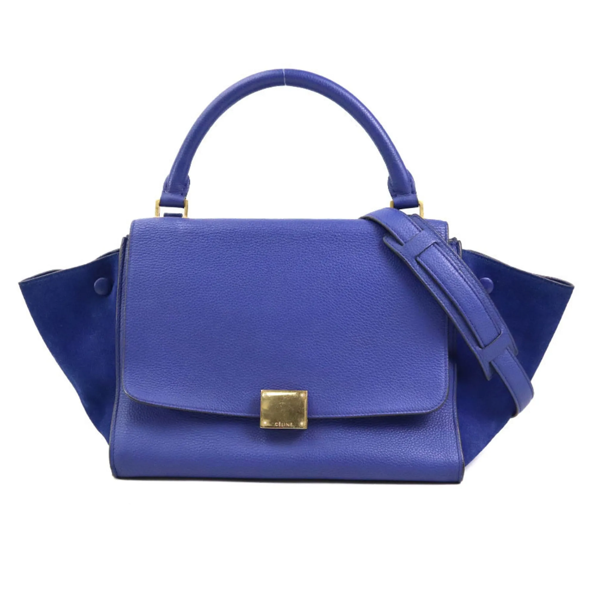 CELINE Blue Leather Shoulder Bag | Fashion Comeback